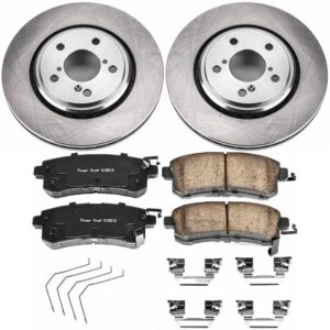 Power Stop KOE6959 Front Autospecialty Replacement Brake Kit Brake Rotors and Ceramic Brake Pads For 2015 2016 2017 Honda Odyssey | 2019 2020 2021 2022 Honda Passport