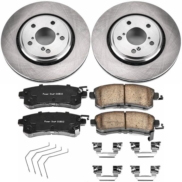 Power Stop KOE6959 Front Autospecialty Replacement Brake Kit Brake Rotors and Ceramic Brake Pads For 2015 2016 2017 Honda Odyssey | 2019 2020 2021 2022 Honda Passport