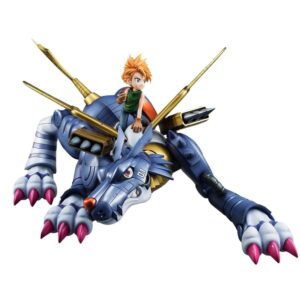 digimon adventures: metal garurumon & yamato gem series pvc statue