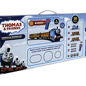 Lionel Battery-Operated Mattel Thomas & Friends Toy Train Set with Locomotive, Train Cars, Track & Remote with Authentic Train Sounds, & Moving Eyes for Kids 4+