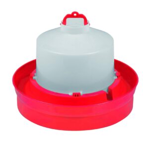 little giant® deep base poultry waterer | chicken waterer | heavy duty plastic water container for birds & chicken | rubber stopper for no leaks | 1 gallon