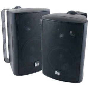 dual lu47pb 4" 3-way indoor/outdoor speakers (black)