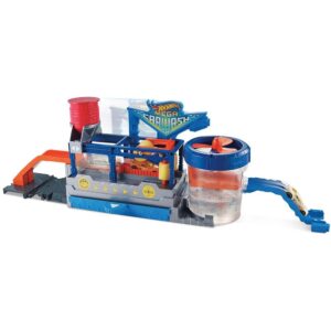 hot wheels ftb66 city mega car wash connectable play set with diecast & mini toy car