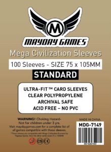 mega civilization sleeves (75x105mm) - 100 standard sleeves