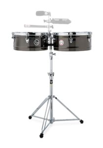 latin percussion karl perazzo top-tuning timbales (lp1415-kp) black nickel