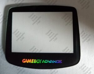 real glass holographic screen lens for nintendo game boy advance w/ adhesive