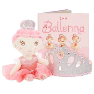 tickle & main ballerina princess gift set, ballerina doll, dance recital gifts for girls