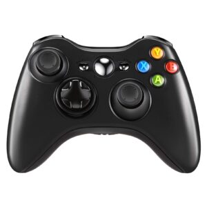 crifeir wireless controller for xbox 360,xbox 360 joystick compatible with xbox 360/slim, pc and windows7/8/10,replacement for xbox 360 controller with dual-vibration(black)