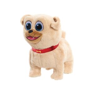 puppy dog pals adventure pals walking and barking plushie rolly, officially licensed kids toys for ages 3 up by just play