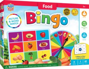 masterpieces kids games - food bingo game