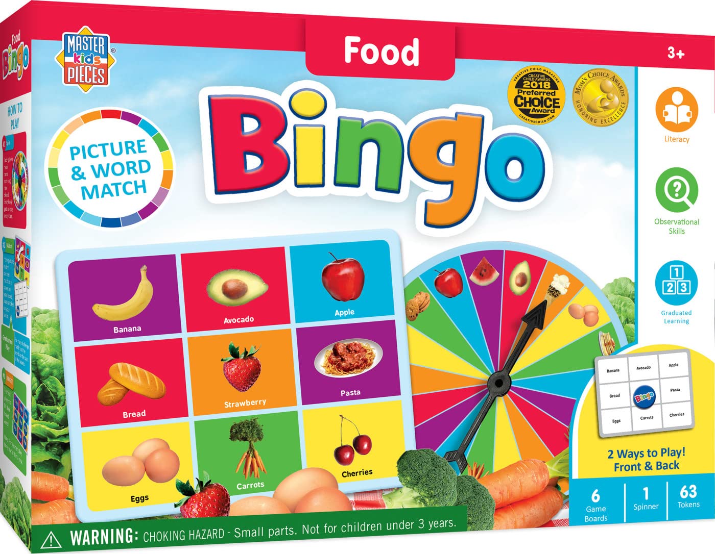 MasterPieces Kids Games - Food Bingo Game