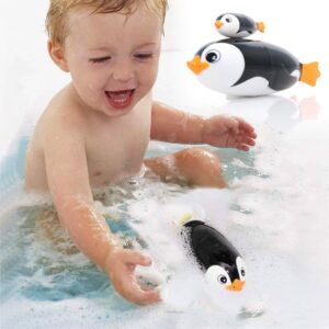 battery operated swimming penguin race dive flip water bathing toys water tub pool toys summer toys