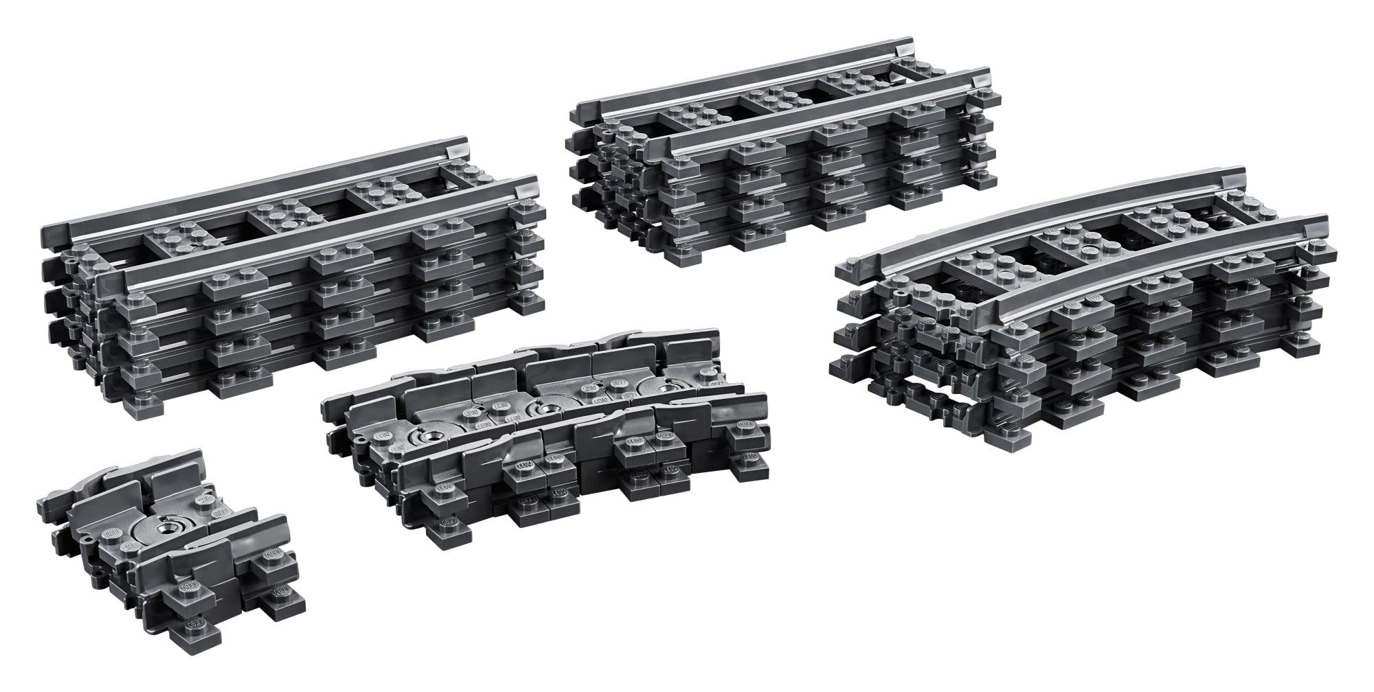 LEGO City Tracks 60205-20 Pieces Extension Accessory Set, Train Track and Railway Expansion, Compatible with LEGO City Sets, Building Toy for Kids, Great Gift for Train and LEGO City Enthusiasts