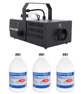 chauvet dj hurricane 2000 professional dmx fog machine fogger w/built-in timer bundle with rockville rfjg gallon fog/smoke juice fluid for chauvet american dj adj machines