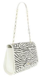 roberto cavalli gqlpa0 b20 white/black audrey medium shoulder bag for womens