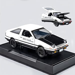 mzexoma initial d toyota trueno ae86 alloy diecast car model, sports car toys for kids and adults,pull back vehicles toy cars (black-type a)