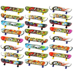 finduat mini fingerboards finger skateboard toy, creative fingertips movement party favors novelty toys for kids party supplies props decoration(20 pack, random color)