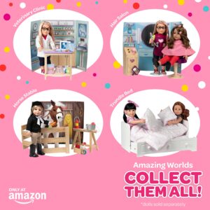 Adora Amazon Exclusive Amazing World Premium Quality Love to Bake Wooden Play Set with 20 Pieces Doll Accessories, Perfect Gift for Ages 6+