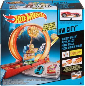 hot wheels mattel speedy pizza set, multicolor