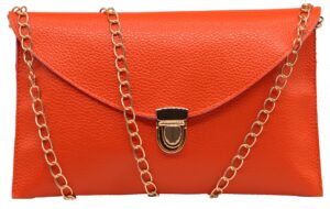 amaze fashion women handbag shoulder bags envelope clutch crossbody satchel purse tote messenger leather lady bag (orange)