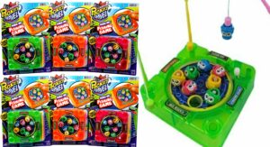 ja-ru pocket travel magnetic fishing game (6 toys) classic rotating mini family board games for kids. preschool educational games. travel car games. bulk party favors birthday gifts. 3205-6p