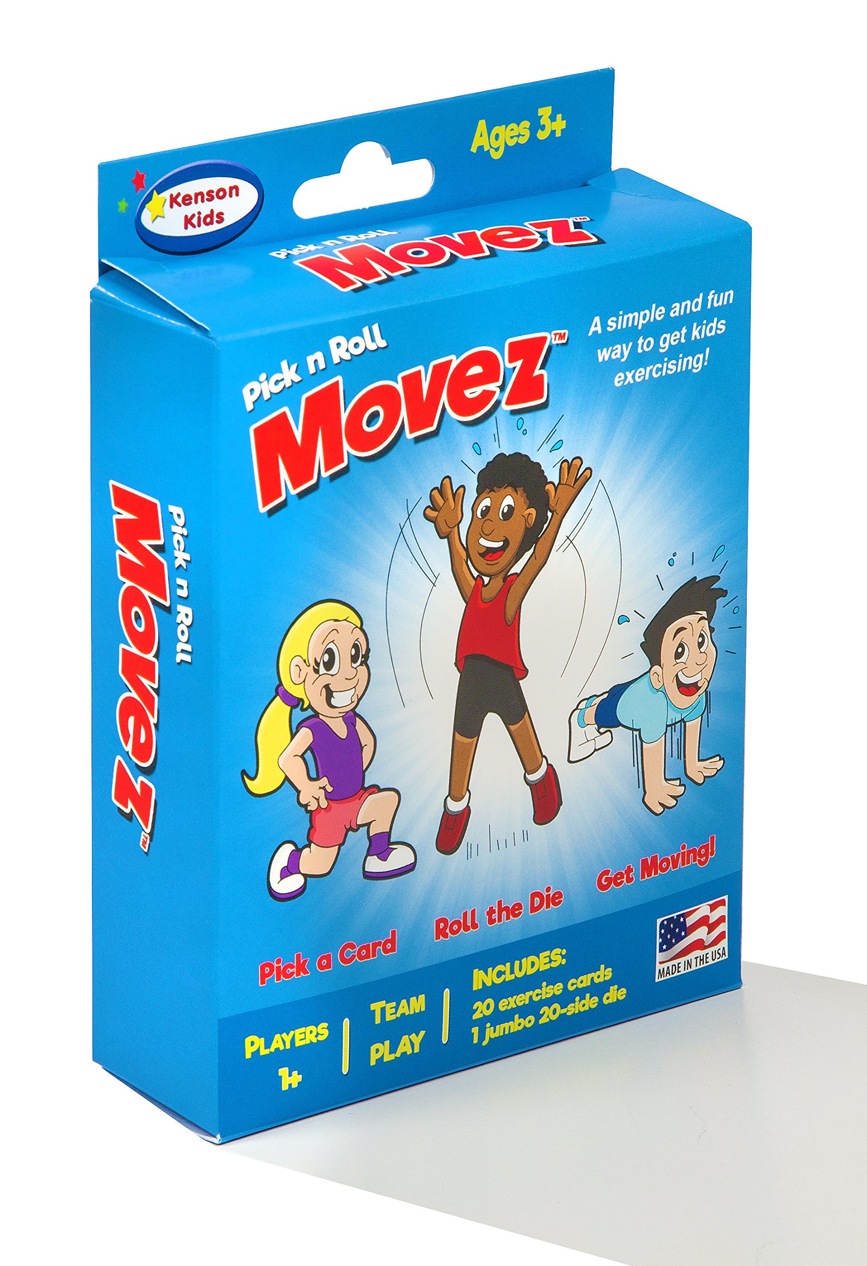 Kenson Kids Pick n Roll Movez, Exercise Game, Perfect for Rainy Days, Home & Classroom, Preschool & Kids of All Ages.