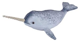 wild republic narwhal plush, stuffed animal, plush toy, gifts for kids, living ocean 25 inches