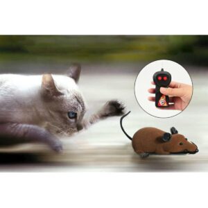 Greatstar Remote Control Rat Toy, Wireless Electronic Mouse, One Best Gift for Your Cats Dogs Pet Or Kids & Children Curious Love (Brown)