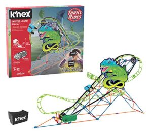 k'nex thrill rides – twisted lizard roller coaster building set – 403 piece – ages 9+ building set (amazon exclusive)