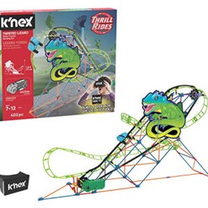 K'NEX Thrill Rides – Twisted Lizard Roller Coaster Building Set – 403 Piece – Ages 9+ Building Set (Amazon Exclusive)