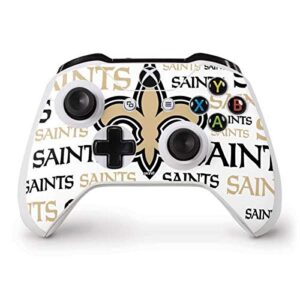 skinit decal gaming skin compatible with xbox one s controller - officially licensed nfl new orleans saints gold blast design