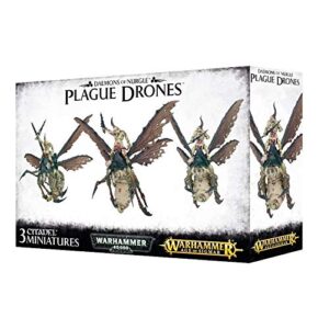 games workshop warhammer 40k: daemons of nurgle - plague drones