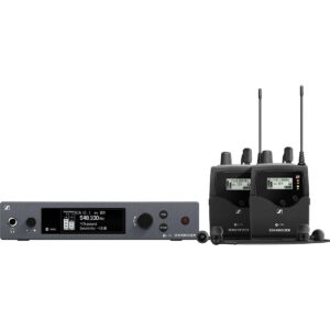 sennheiser pro audio sennheiser ew iem g4-twin-a1 in ear monitor system w/ 2 belt packs range (470-516mhz), dual beltpack