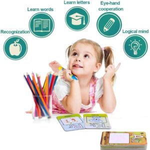 Little Bado Children Early Education Drawing Cards for Kids Water Painting Magic Doodle Card 26 Letters A-Z Alphabet with Magic Pen Best Learning Toy Gift for Toddlers Travel