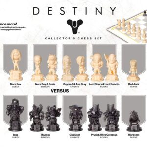 USAOPOLY Destiny Chess Set | Destiny 2 Video Game Chess Game | 32 Custom Sculpt Collectable Figure Chess Pieces and Custom Chess Board