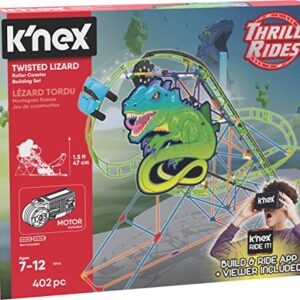 K'NEX Thrill Rides – Twisted Lizard Roller Coaster Building Set – 403 Piece – Ages 9+ Building Set (Amazon Exclusive)