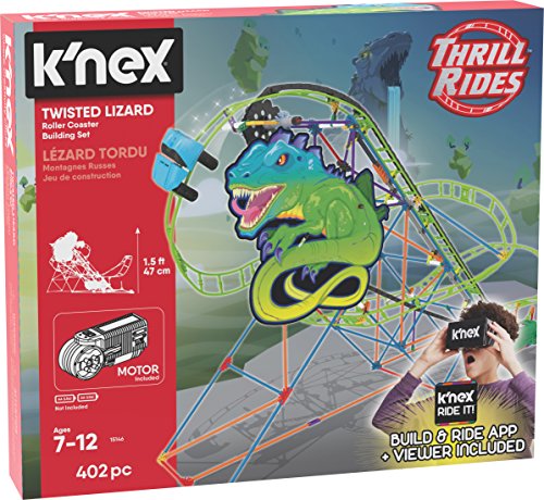 K'NEX Thrill Rides – Twisted Lizard Roller Coaster Building Set – 403 Piece – Ages 9+ Building Set (Amazon Exclusive)