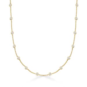 ross-simons 4.50 ct. t.w. cz station necklace