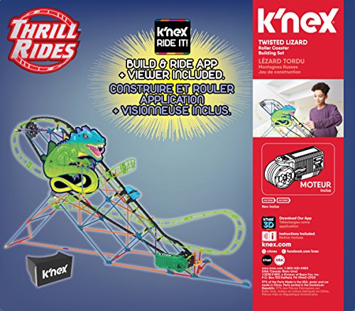 K'NEX Thrill Rides – Twisted Lizard Roller Coaster Building Set – 403 Piece – Ages 9+ Building Set (Amazon Exclusive)