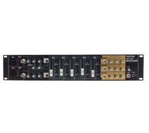 tascam 7-channel 3-zone rackmount audio mixer with voice priority (mz-223)