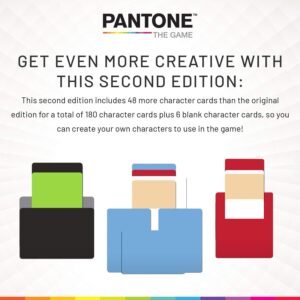 Pantone: The Game - Simple-to-Play Competitive Party Game - Ages 8 and Up - Create Pop Culture Characters Using Only Color Swatches and Your Own Creativity!