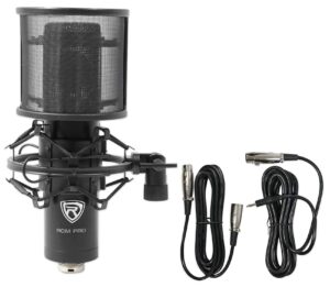 rockville rcm pro studio/recording condenser microphone w samsung capacitors, black