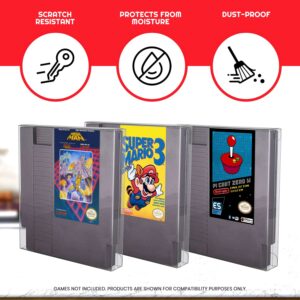 NES Cartridge Case Protector Compatible with Nintendo NES Cartridge Games - 0.40MM Thick NES Game Sleeves. NES Cartridge Holder partner for retro game system collection (Pack of 25)