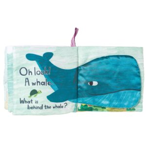 Manhattan Toy What's Outside Sea-Themed Soft Baby Activity Book with Rattle