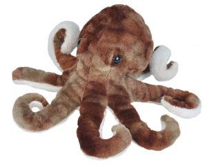 wild republic octopus plush, stuffed animal, plush toy, gifts for kids, sea critters, 8"