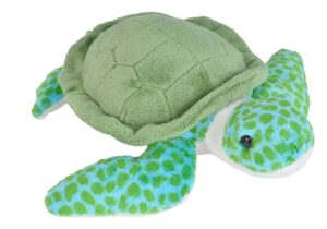 wild republic sea turtle plush, stuffed animal, plush toy, gifts for kids, sea critters, 8"