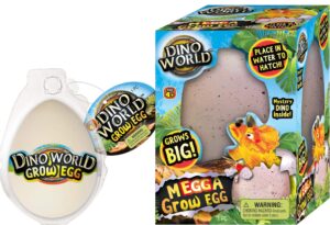 ja-ru giant dinosaur egg (1 xxl egg & 1 original) magic hatching & growing in water toys for kids. bulk jurassic dinosaur party favors, easter basket & goody bag fillers. 1747-1745