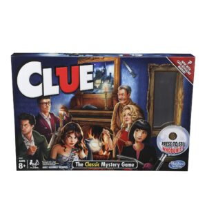 hasbro gaming clue game, mystery board game, 2-6 players, 8+ years (amazon exclusive)