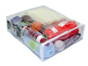 5-pack heavy duty vinyl zippered (clear) storage bags (12" x 15" x 4") (3.1 gallon)