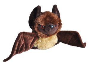 wild republic bat plush, stuffed animal, plush toy, gifts for kids, hug'ems 7 inches